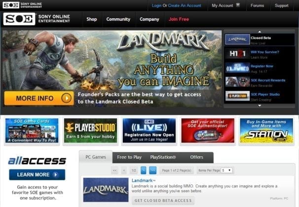 Sony Online Entertainment- Europe accounts moving home - MMO Culture