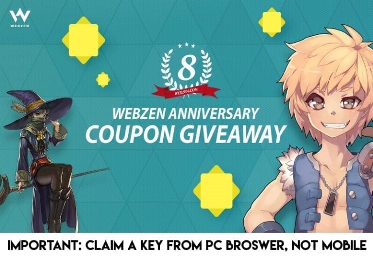 Webzen - Celebrate the 8th anniversary with free digital coupons - MMO ...